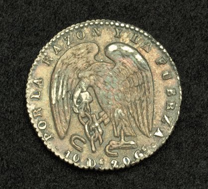 Chile Silver Half Real Coin, mint year 1845.|World Banknotes & Coins ...