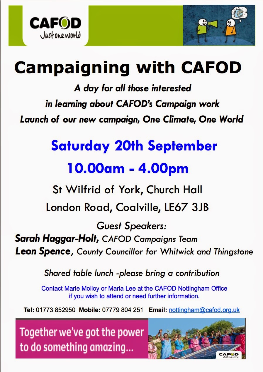 St Wilfrid's, Coalville and Holy Cross, Whitwick: Campaigning with CAFOD