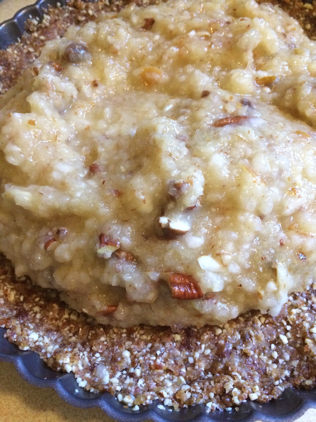 Add 1 1/2 cups of remaining pears, and pulse process leaving chunks.