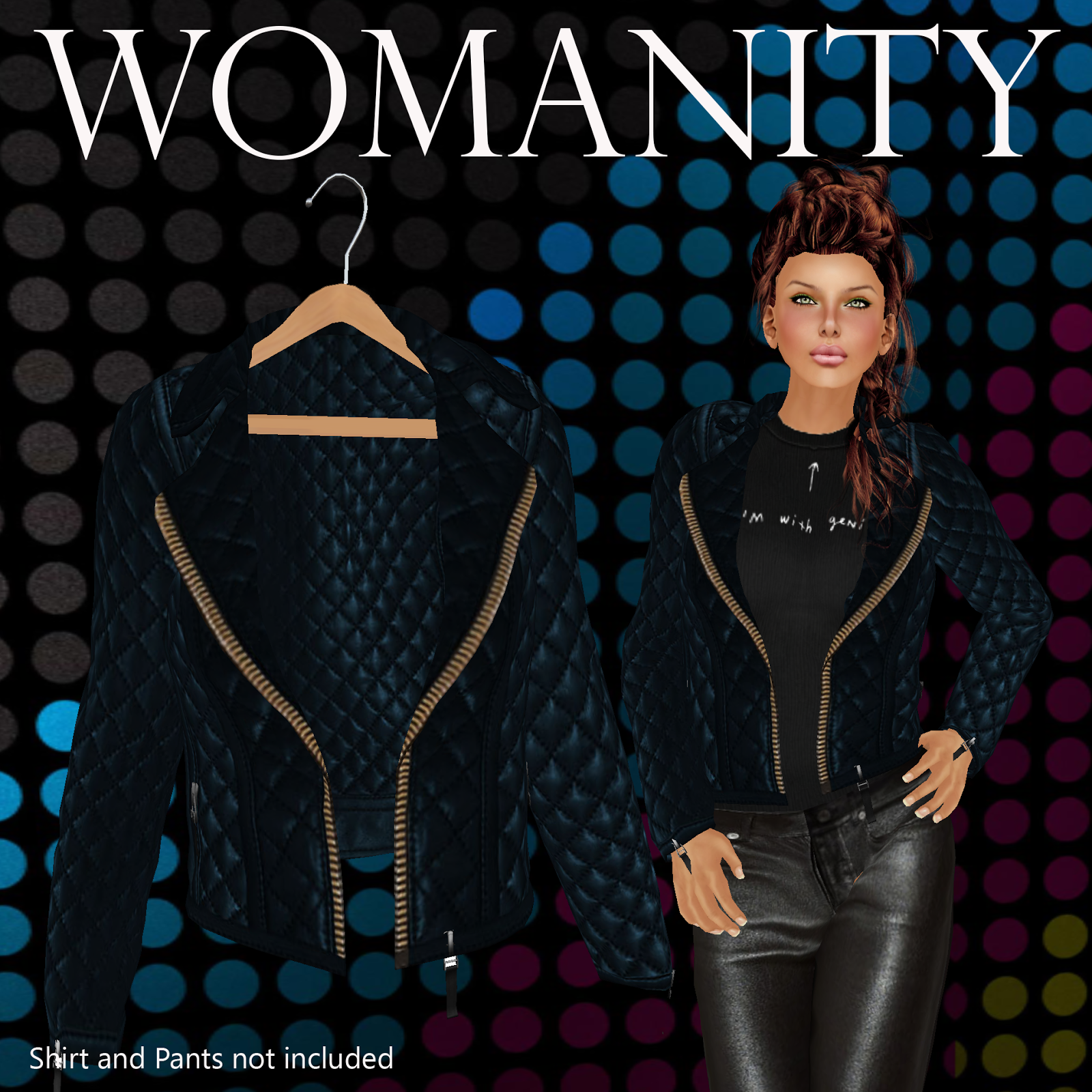 Womanity By Mrs. W : 241 Womanity Susan Leather Jacket (Lite) Green