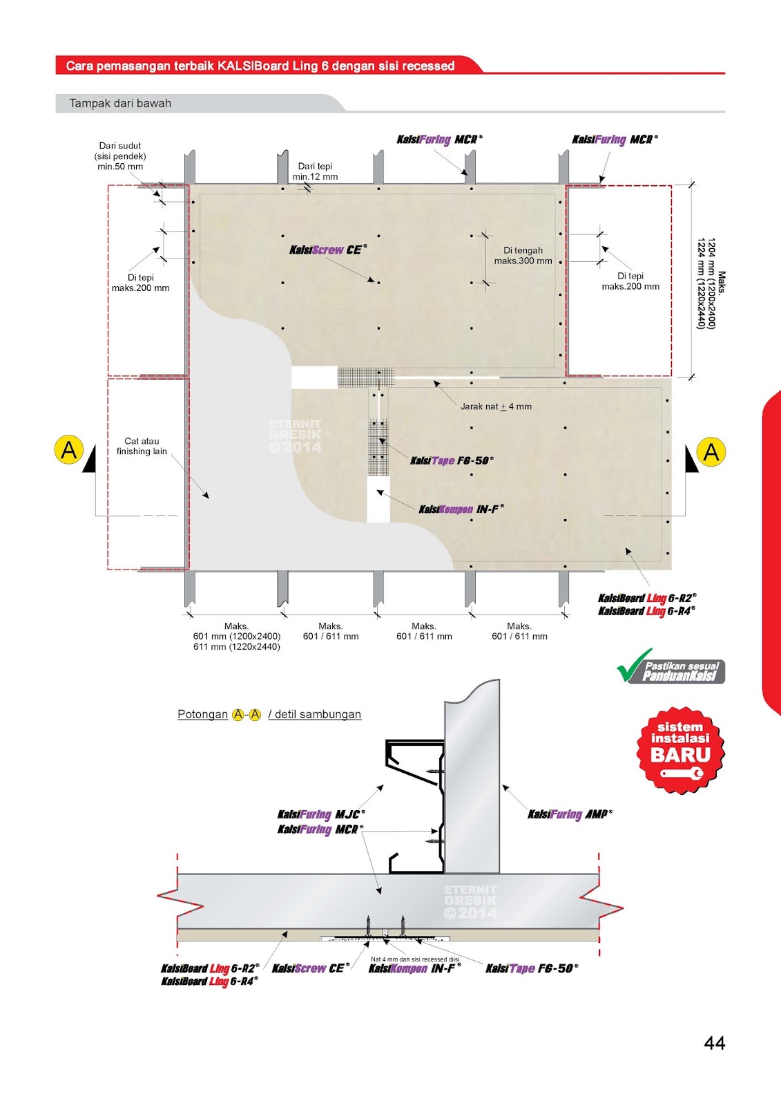 Cara dan aturan pemasangan kalsiboard, kalsifloor, kalsiclad ...