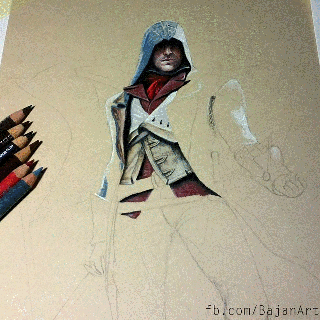 Assassins Creed Unity Arno Drawing