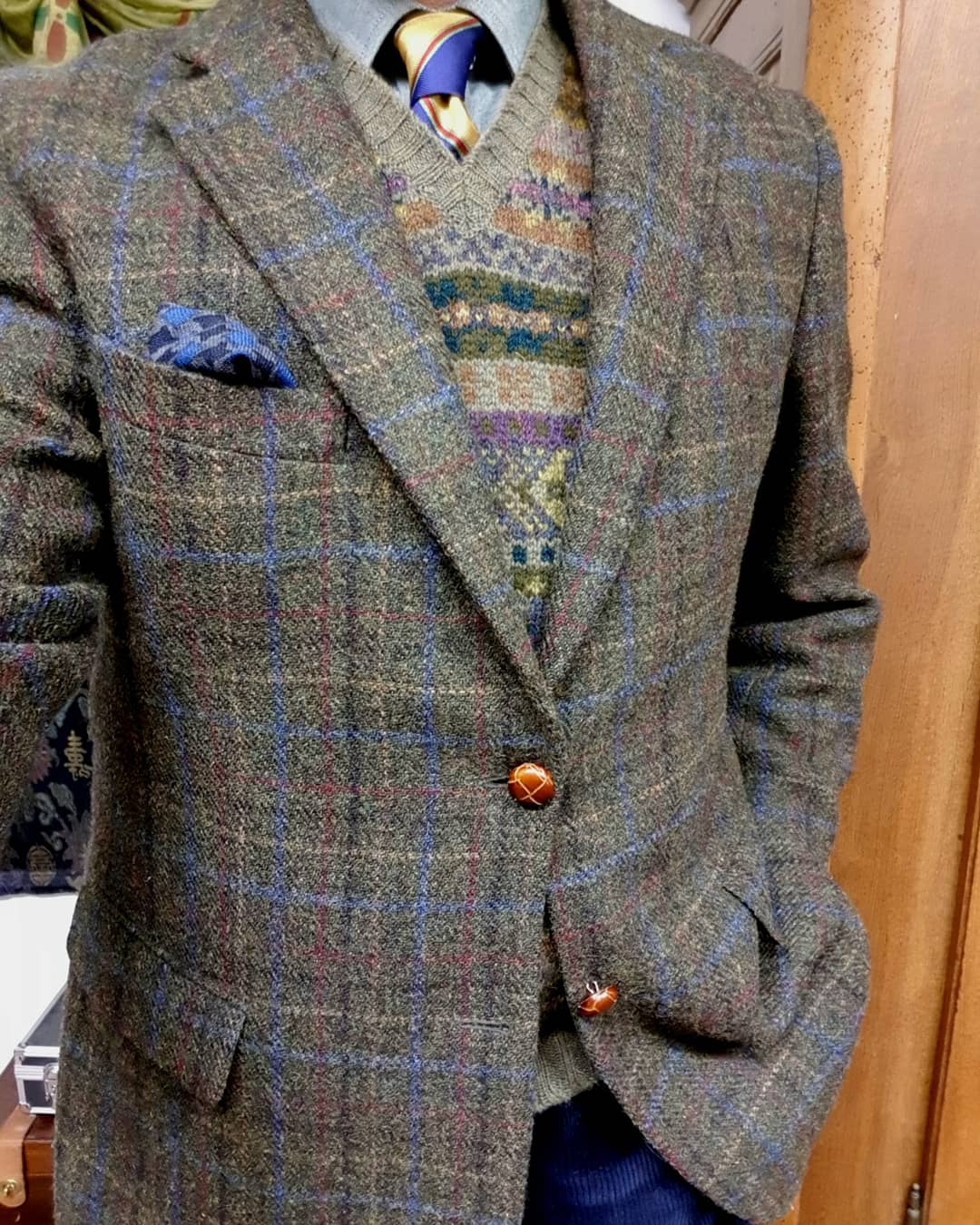 Landless Gentry: Fair Isle slipover from Jamison's of Shetland