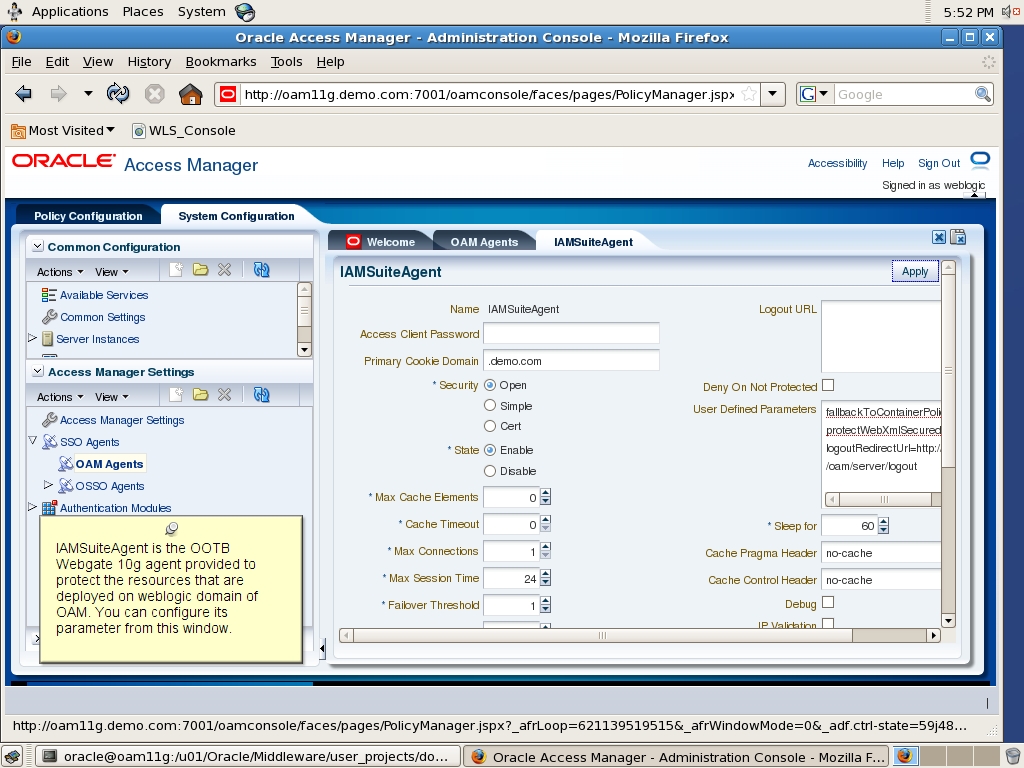 Oracle Access Management: How to configure OAM 11g Server and configure ...