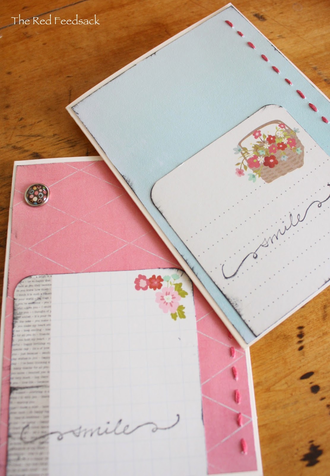 The Red Feedsack: Home-Made Cards {Tutorial}
