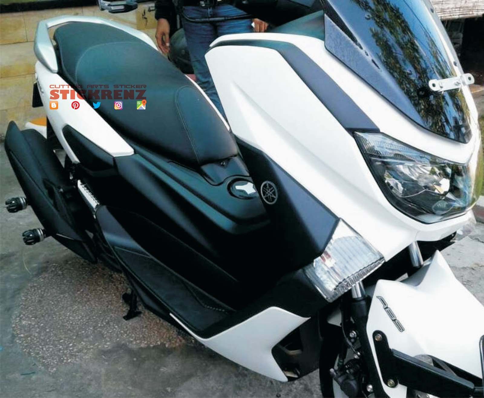 STICKRENZ: Yamaha NMax ABS White - Custom Wrap Sticker