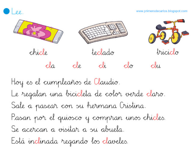 El blog de 1º de Primaria: cr cl