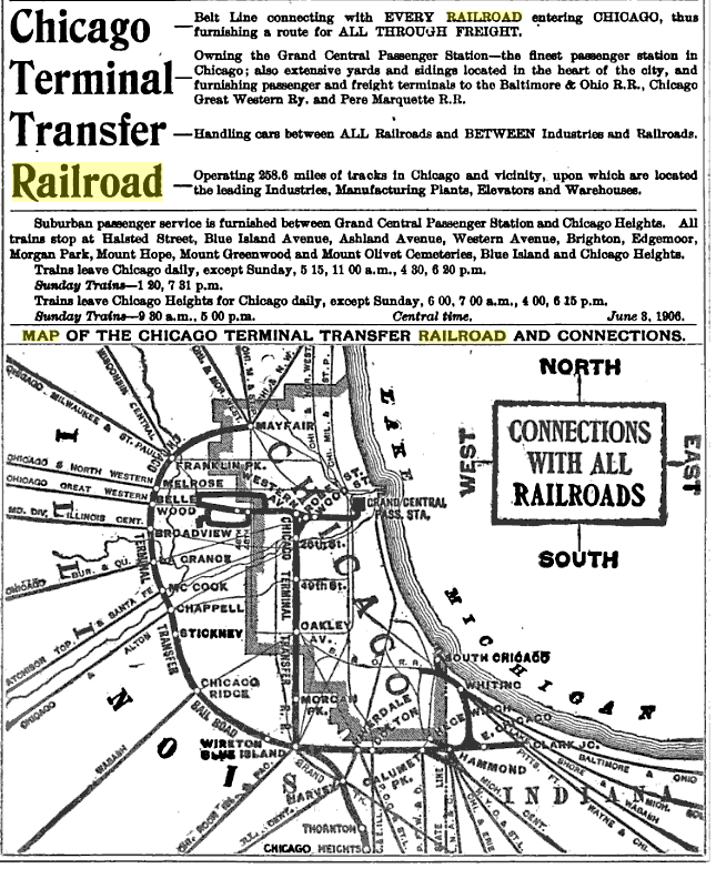 Industrial History: Chicago Terminal Transfer Railroad (later B&OCT ...