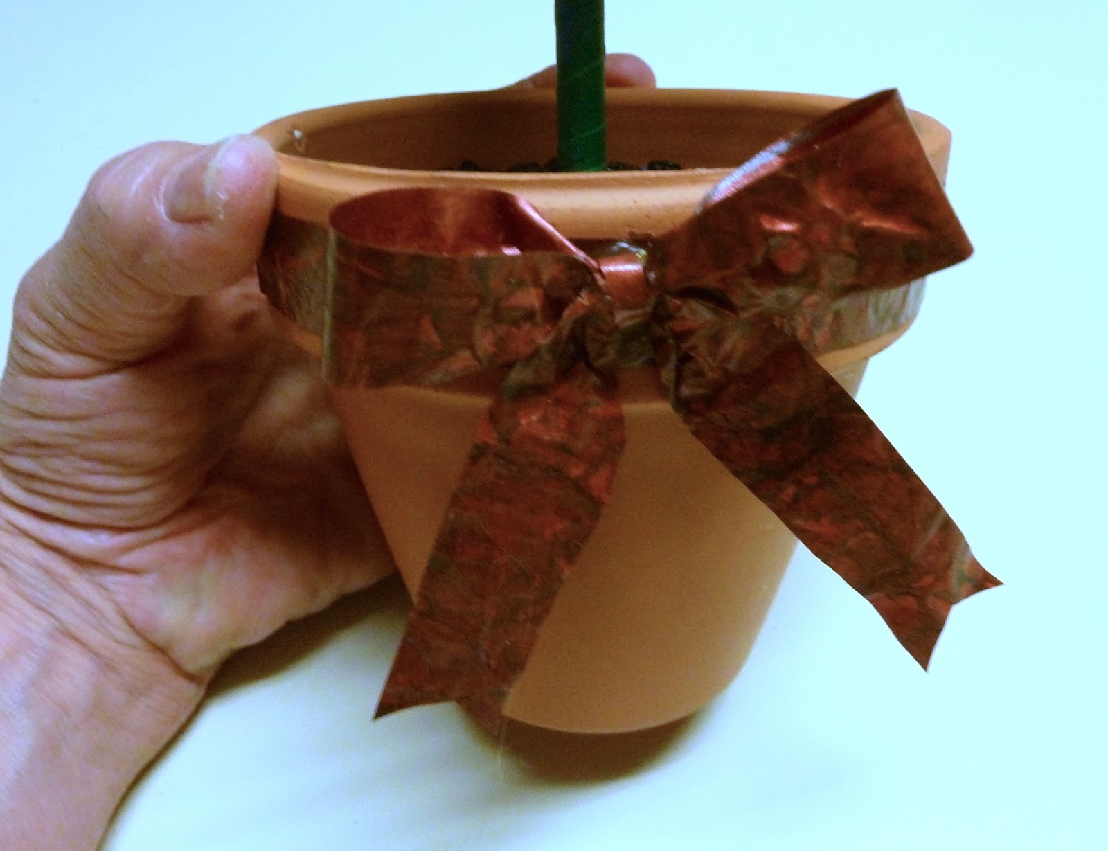 Make it easy crafts: Flowerpot with Bowdabra bow