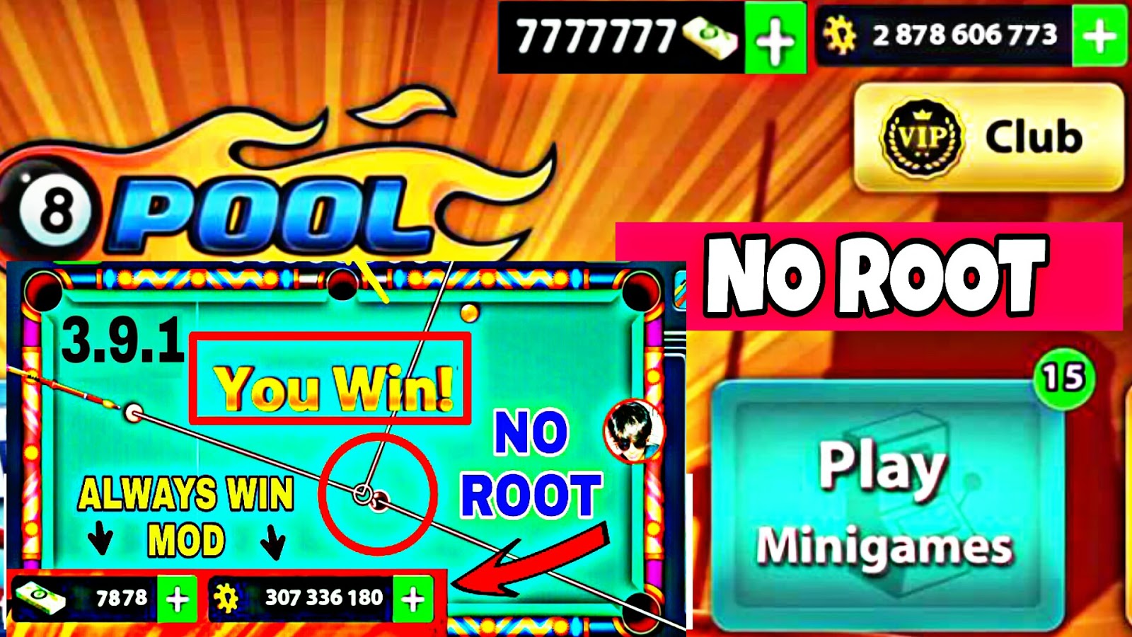 8 ball pool unlimited cash hack mod 2017 (no root) - ONLINE GAMES MOD
