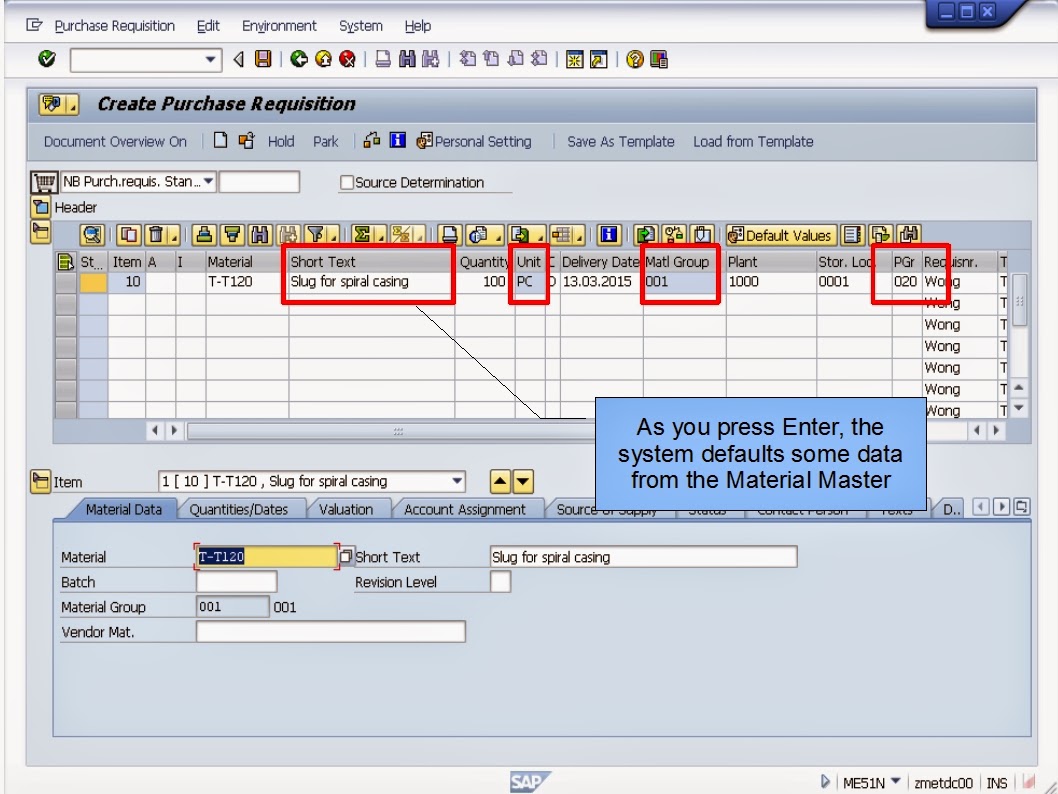 青蛙SAP分享 Froggy's SAP insights: Step by Step - ME51N (Create Purchase ...