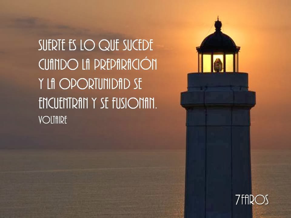 Suerte es lo que sucede cuando la preparación y la oportunidad se ... Suerte es lo que sucede cuando la preparación y la oportunidad se ...