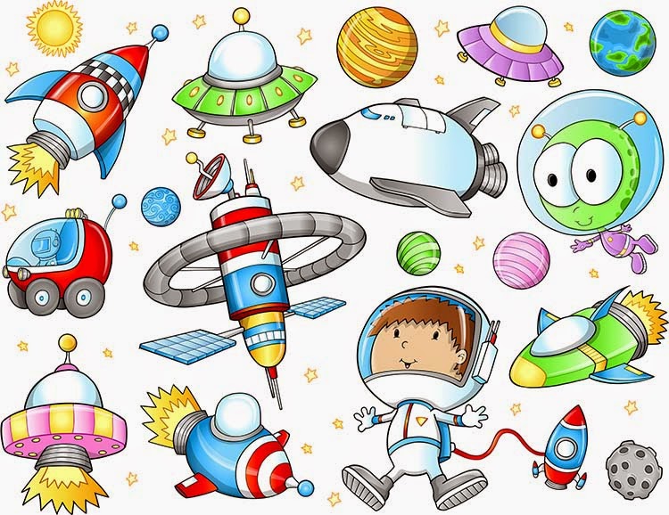 Space and vehicle Doodle Vector / ruang angkasa vektor | Center Vector ...