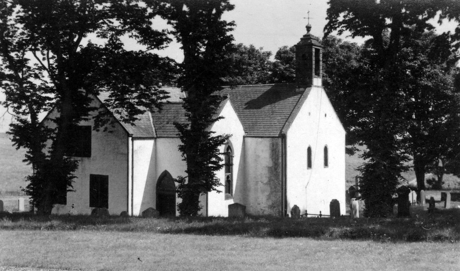 Tour Scotland: Old Photograph Parish Church Kinneff Scotland