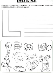 Letra Inicial ~ Atividades Escolares