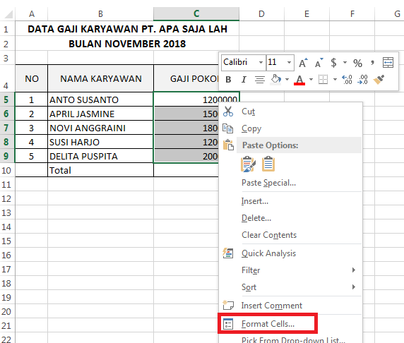 Cara Mengubah Angka Menjadi Rupiah di Microsoft Excel ~ Arsitek Masa Depan