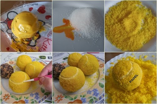 El postre lo pongo yo: BIZCOCHO PELOTA DE PADEL