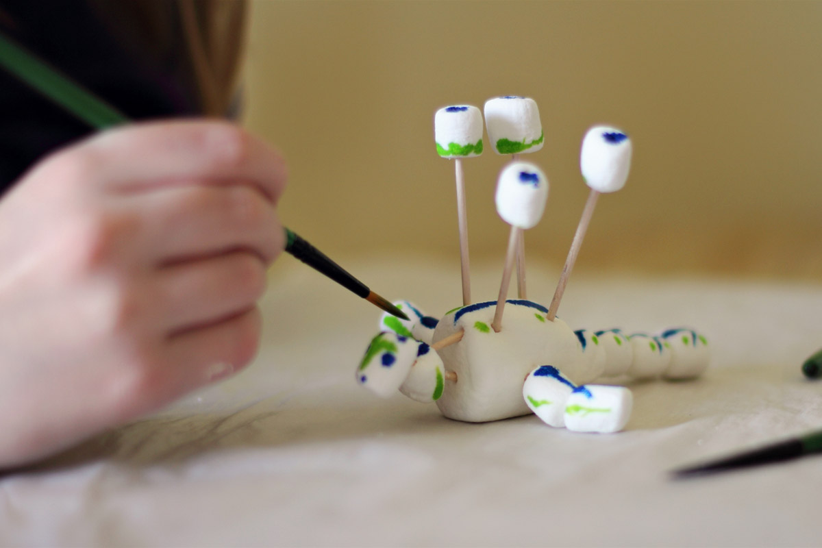 "We do it the Hard Way": Painted Marshmallow Creatures