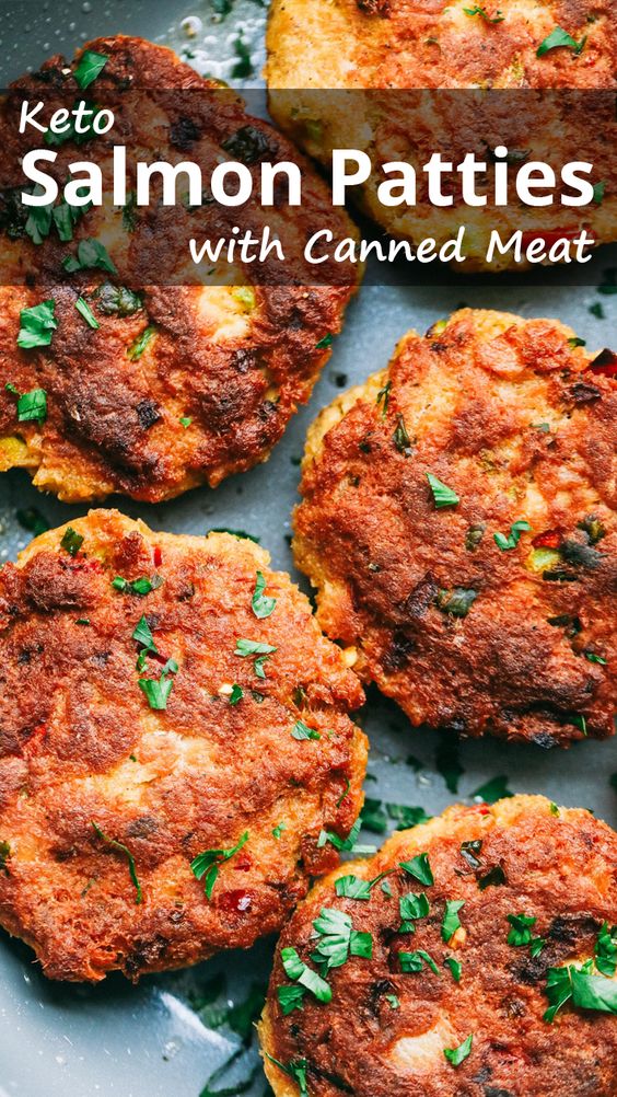 Keto Salmon Patties with Canned Meat - Vegan Recipes Low Carb