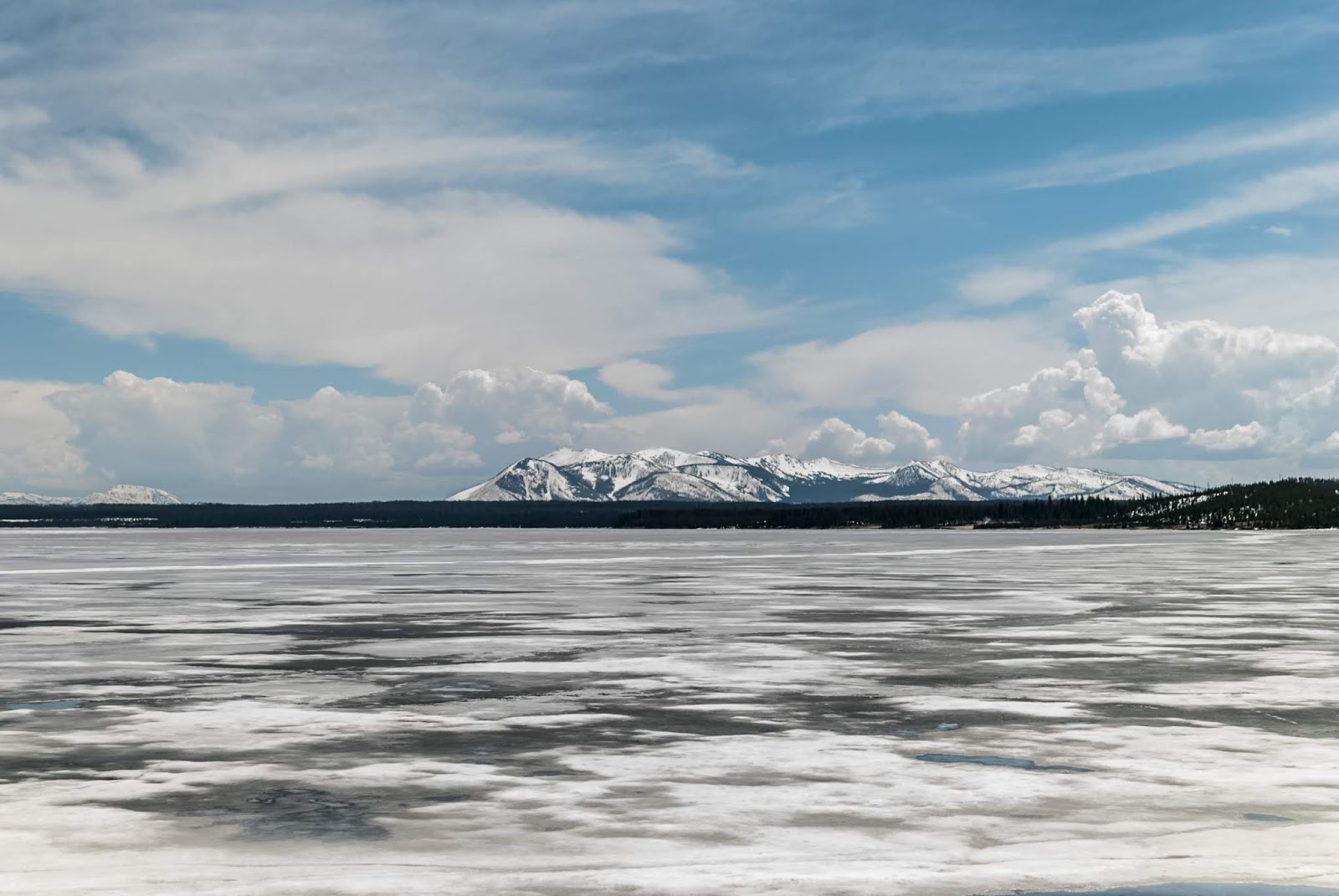 Frozen Yellowstone Lake