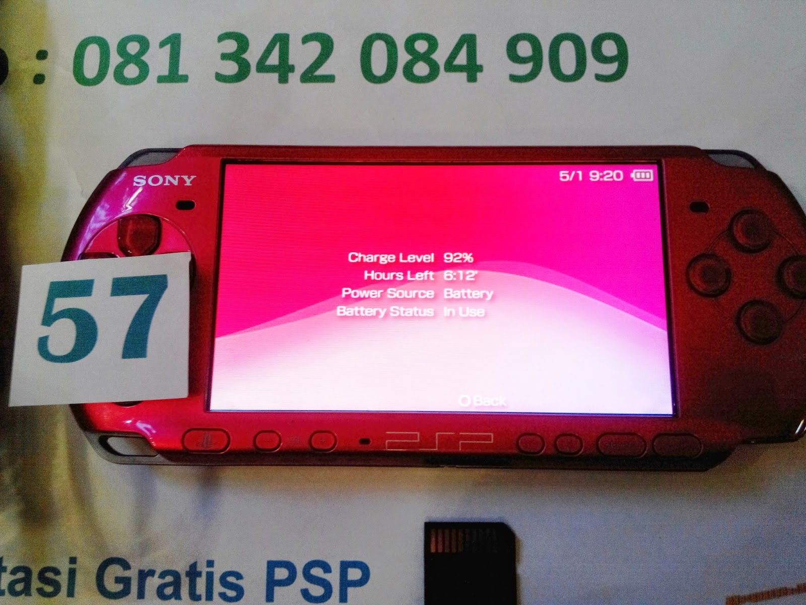 #57 PSP 3003 Red Eyeshield 21 + 16 Gb Full Game - Obral PSP Second