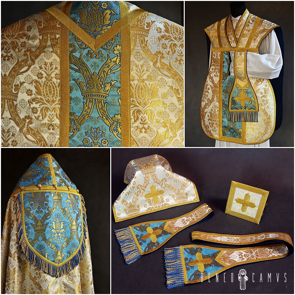 Marian Blue, Gold and White Vestments from Benedicamus ~ Liturgical ...