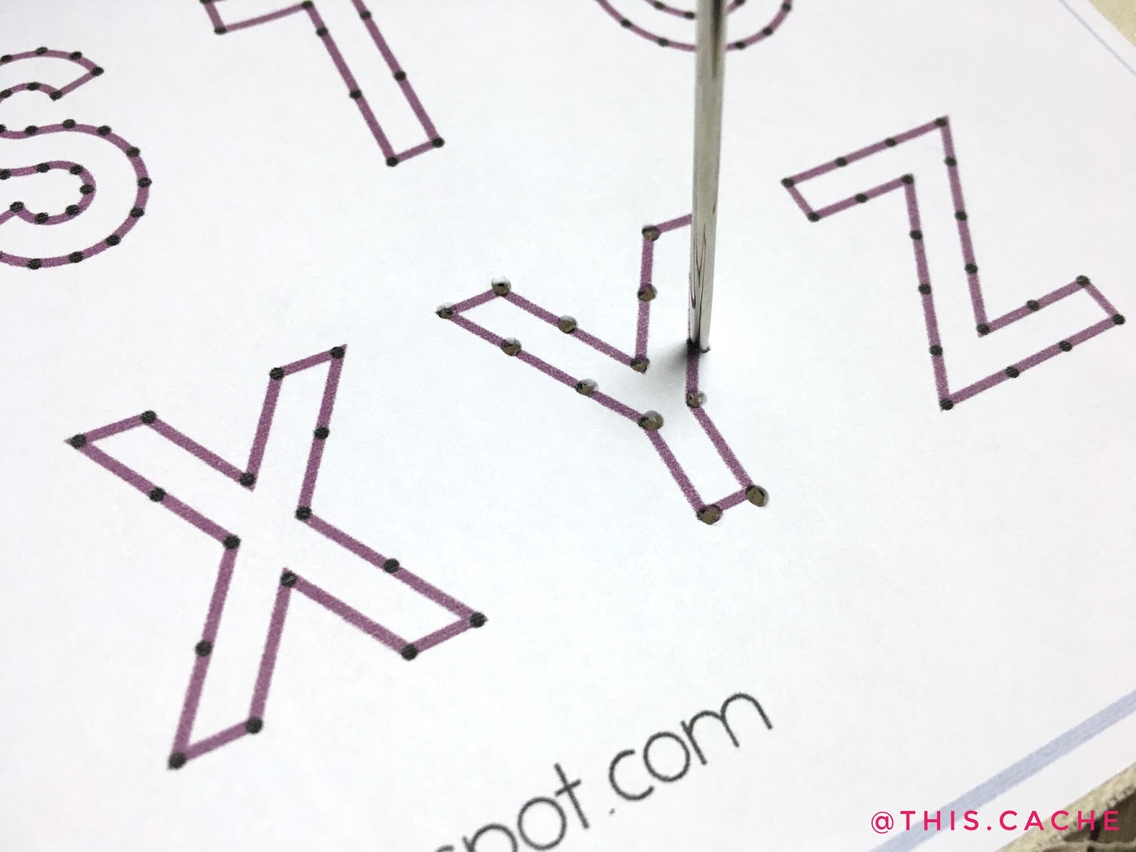 DIY Alphabet Embroidery (Free Stencil)
