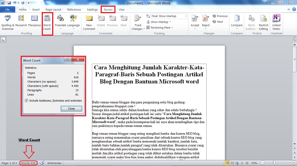 Cara Menghitung Jumlah Kata Dan Karakter Dengan Microsoft Word | My XXX ... Cara Menghitung Jumlah Kata Dan Karakter Dengan Microsoft Word | My XXX ...