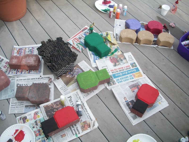 Pams Party & Practical Tips: Painted Garden Pavers