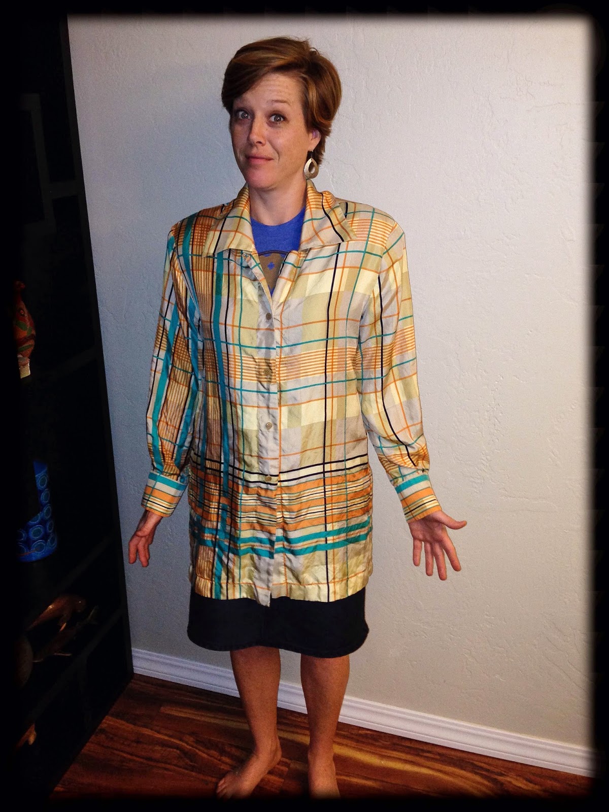 Feeling Kinda Thrifty: Outdated Button Up to Stylish Tunic Remake