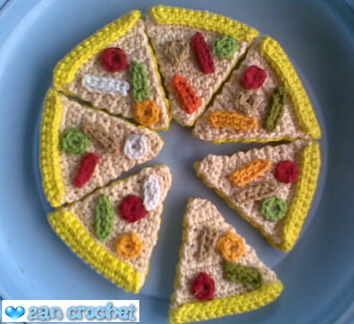 Very Easy Amigurumi Pizza ~ Zan Crochet