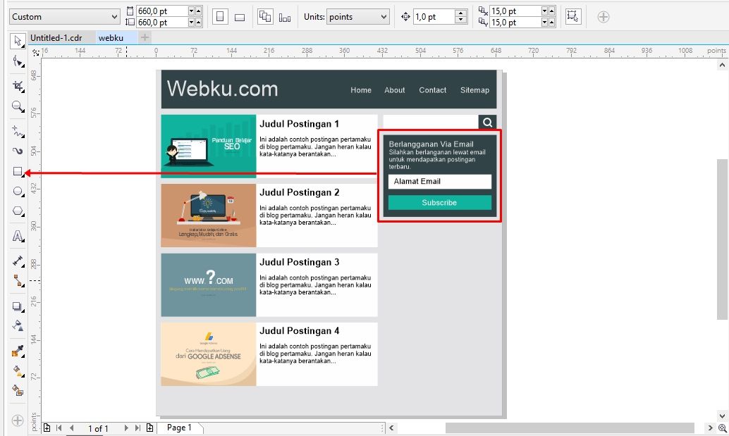 Tutorial Desain Web Menggunakan Corel Draw X7 | mascholis