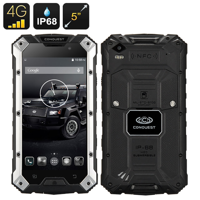 Dual sim Conquest S6 4G, cel mai rezistent smartphone IP68