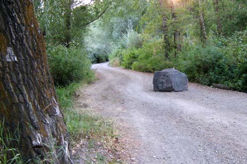 Side Trips: WATCH FOR ROCK ON ROAD