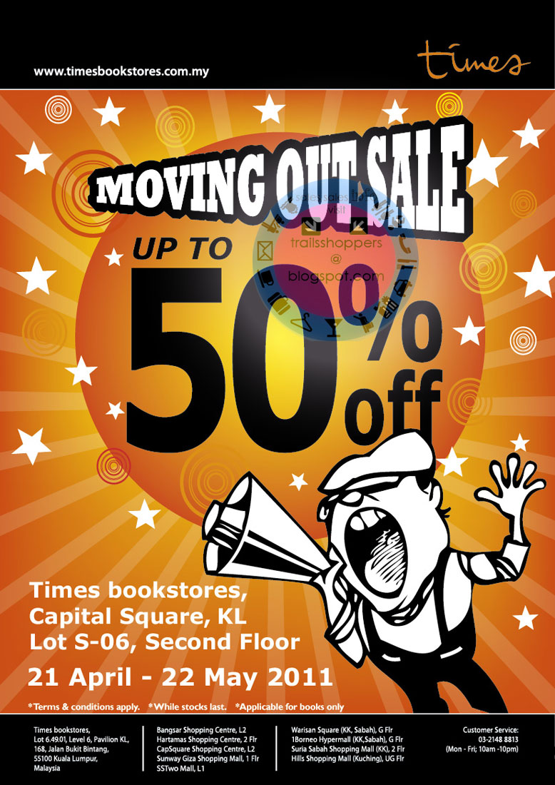TIMES Bookstore Moving Out Sale: 21 April - 22 May 2011 ...