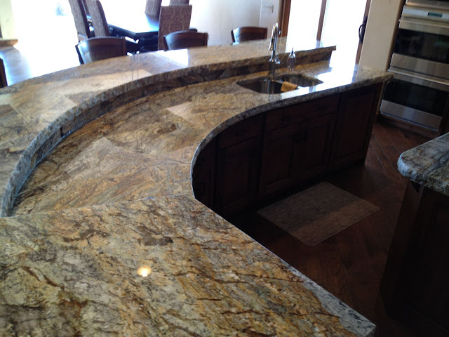 The Granite Gurus: Golden Ray Granite Kitchen from MGS by Design