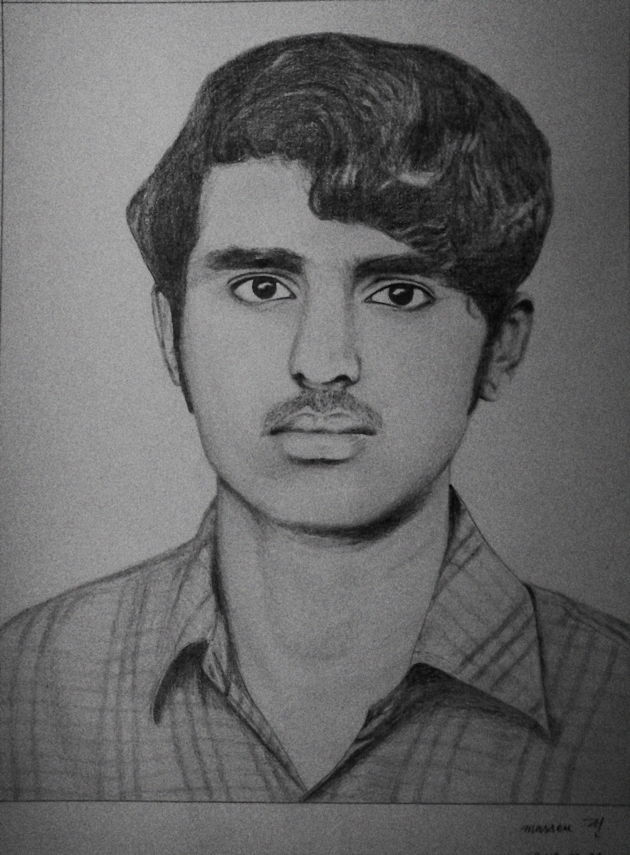 Masseu Learns To Sketch: An old portrait of a guy Sketch! (Update: And ...