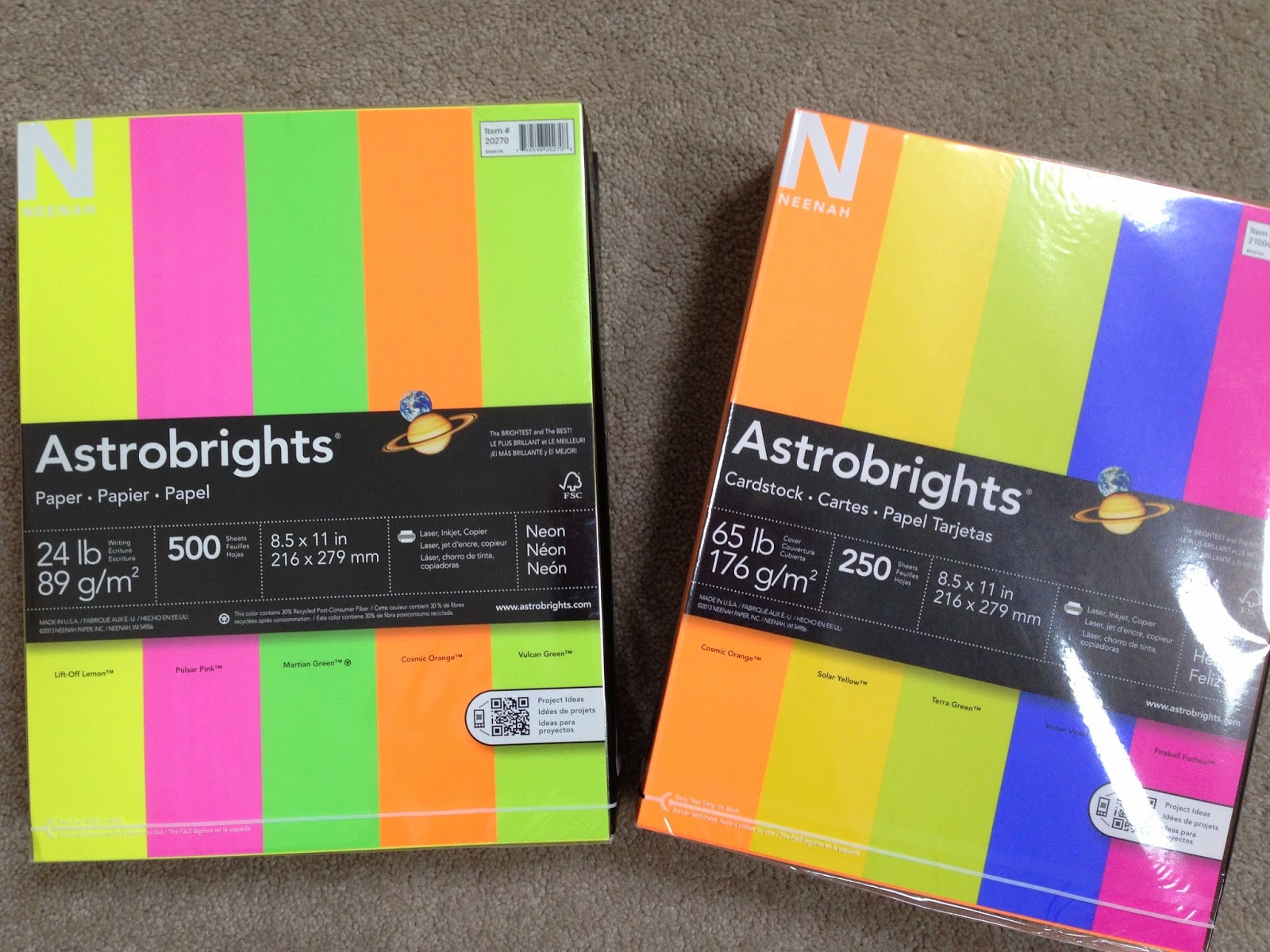More 4 Mom: Bright and bold, Astrobrights paper gets your annoucement ...