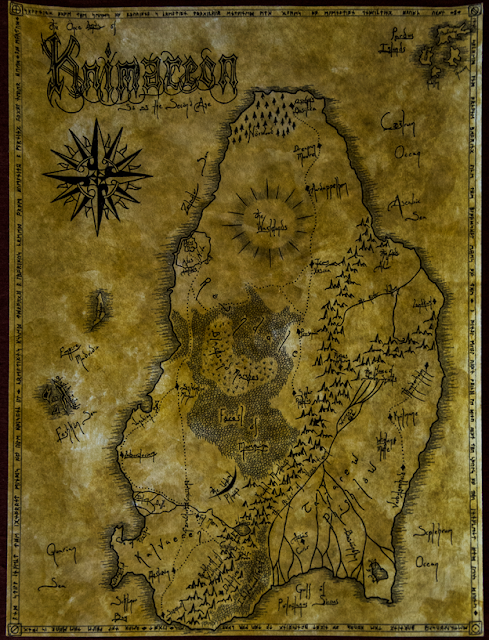 Here's a more recent drawing of the first map I ever drew. Pen & Ink ...