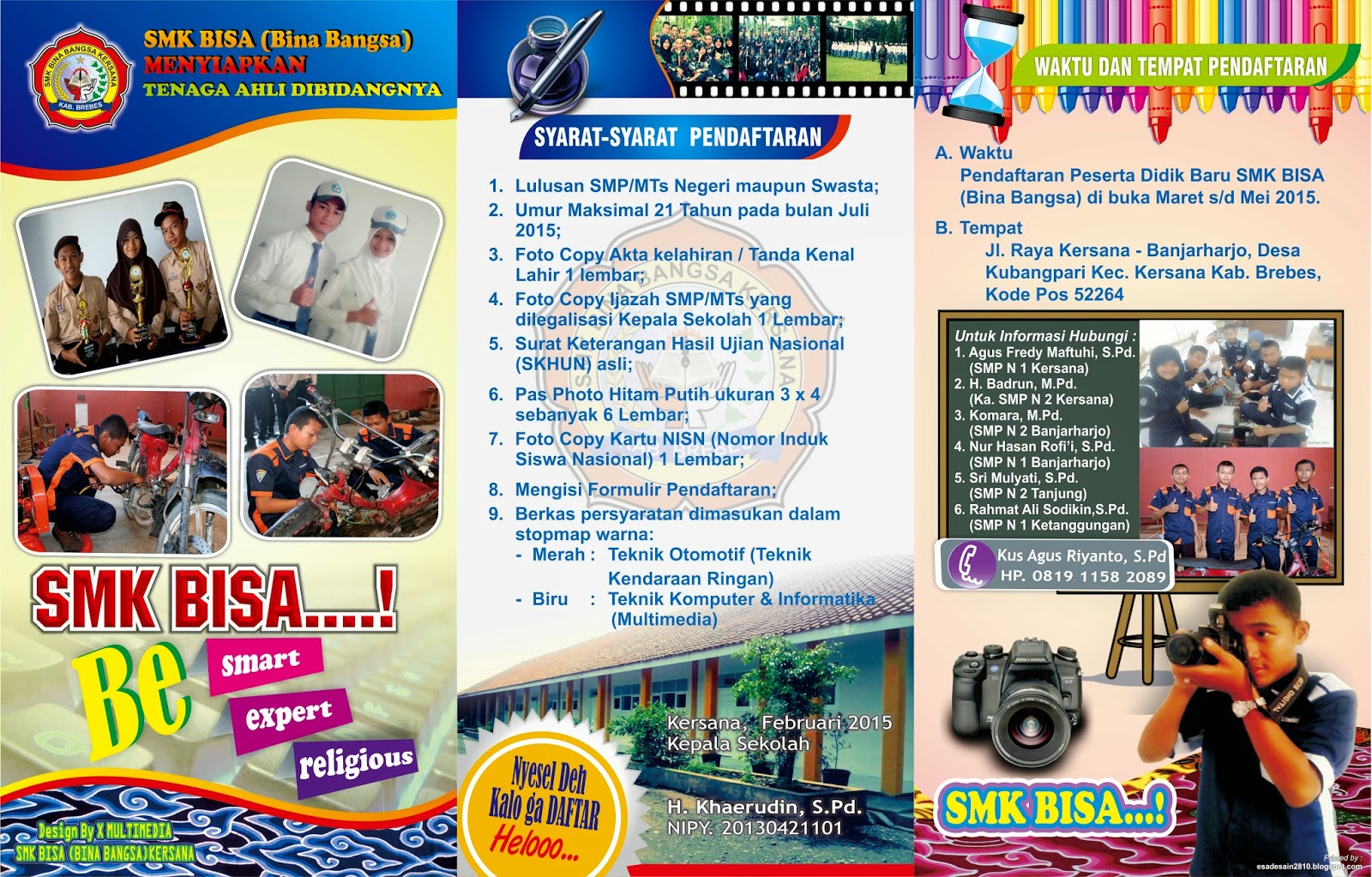 ESAprint: BROSUR PPDB SMK BISA TP. 2015/2016