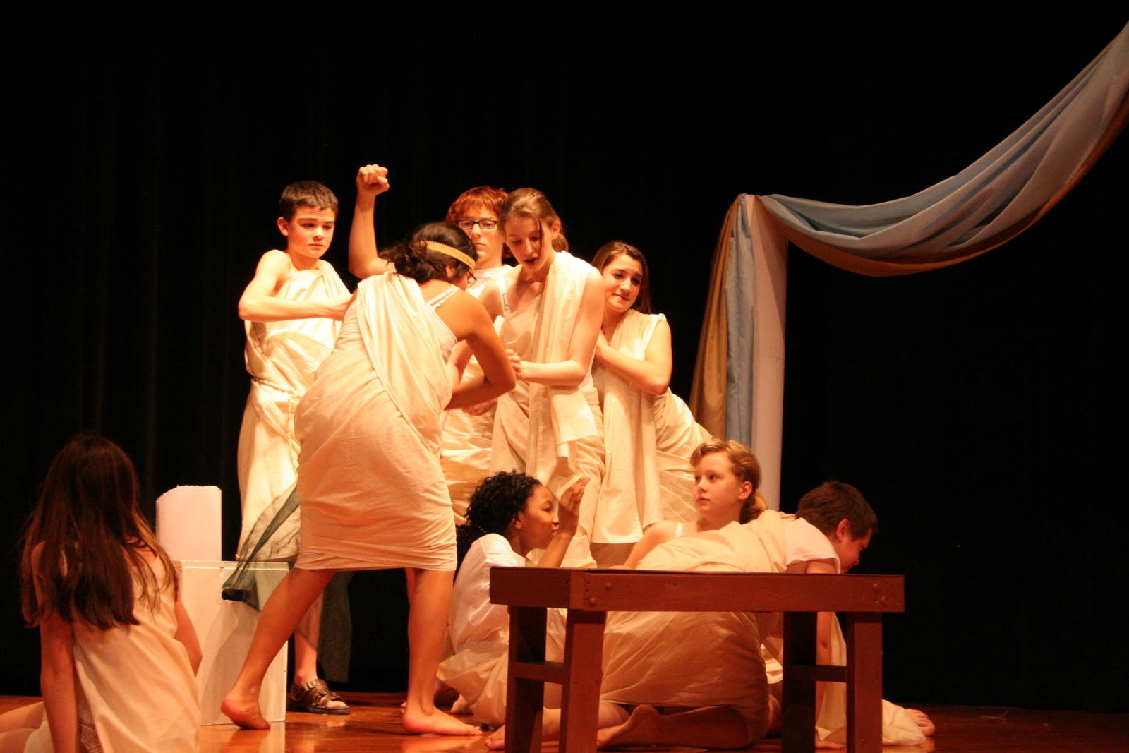 "Circus Olympus" ... Greek Theatre!: Athena & Arachne Production Photos