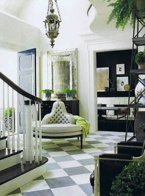 Eye For Design: Decorating With Checkerboard and Harlequin Patterns