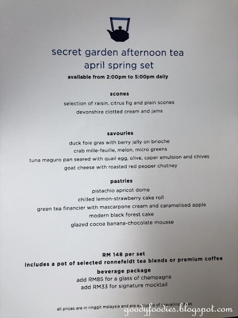 GoodyFoodies: Secret Garden Afternoon Tea: OneSixFive, InterContinental KL