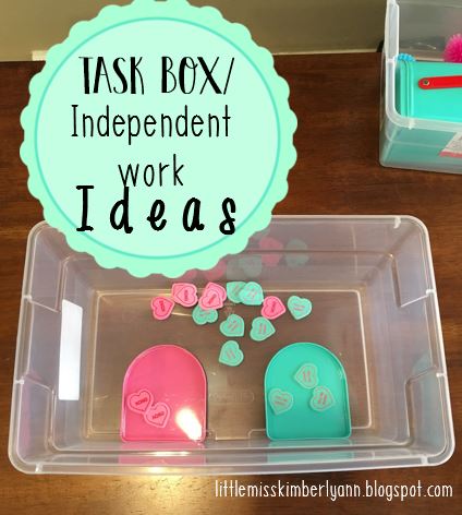 Little Miss Kim's Class: Task Boxes Ideas for Special Education