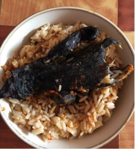 MAN ENJOYS A BOWL OF ABAKALIKI RICE WITH LIZARD MEAT AND WASHED IT DOWN ...