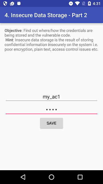 The Deadline: DIVA Android - 4.Insecure Data Storage – Part 2