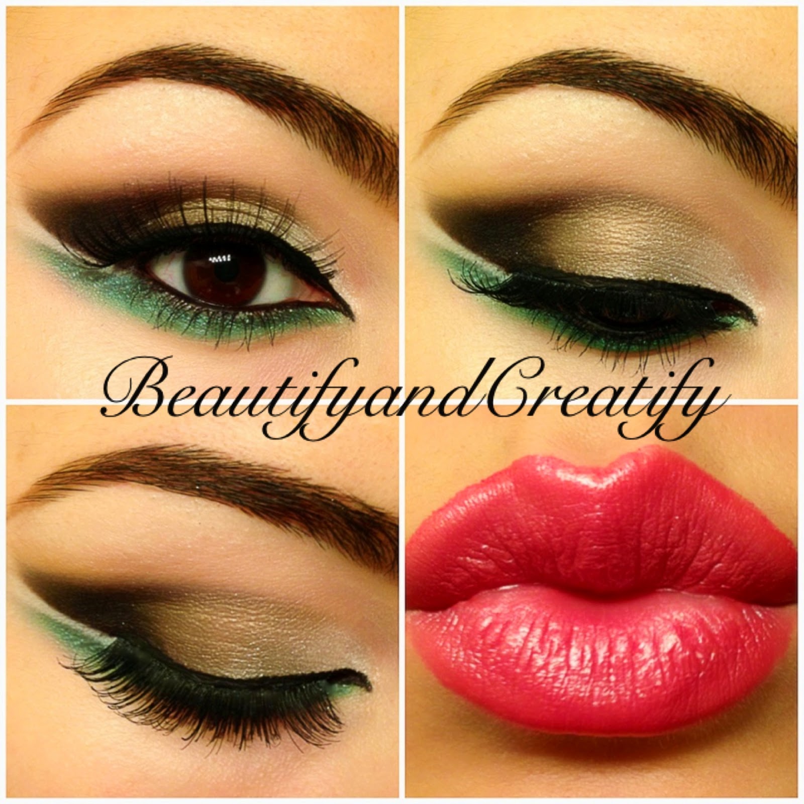 Elegant Makeup Look with Pop of Color