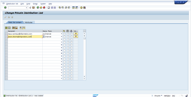 Distribution List for sending mails to multiple Id's - Sap 4 All