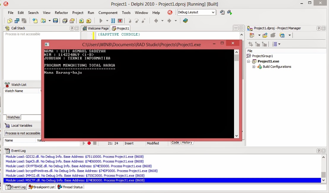 Larik / Array pada Delphi | Coretan Si Dhea
