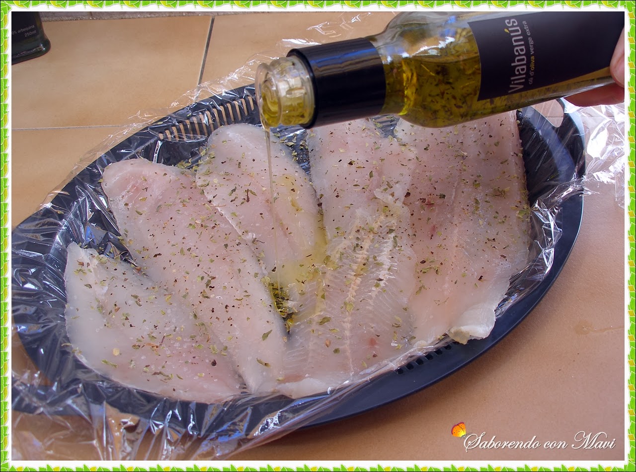 Saboreando con Mavi: Filetes de merluza con aceite de hierbas ...